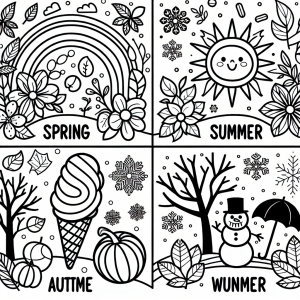 Coloring Page: Seasonal Fun: Color Page for Kids