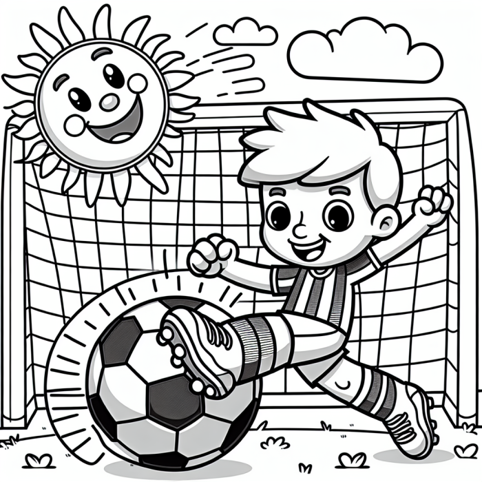 Coloring Page: Fun Soccer Color Page for Kids