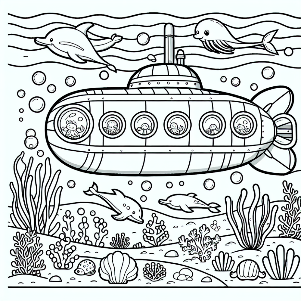 Coloring Page: Underwater Adventure Color Page for Kids