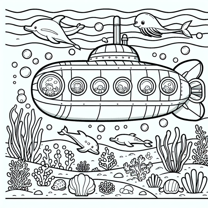 Free submarine coloring page Color Book - 15 Coloring Pages - Explore ...