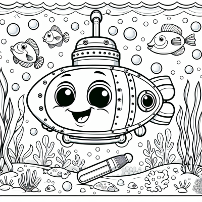 Coloring Page: Engaging Underwater Adventure Color Page for Kids