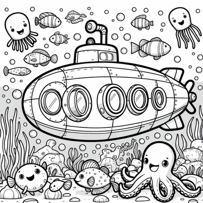Coloring Page: Underwater Adventure Color Page for Kids