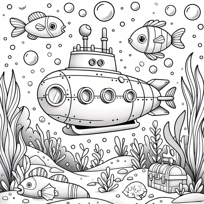 Free submarine coloring page Color Book - 15 Coloring Pages - Explore ...