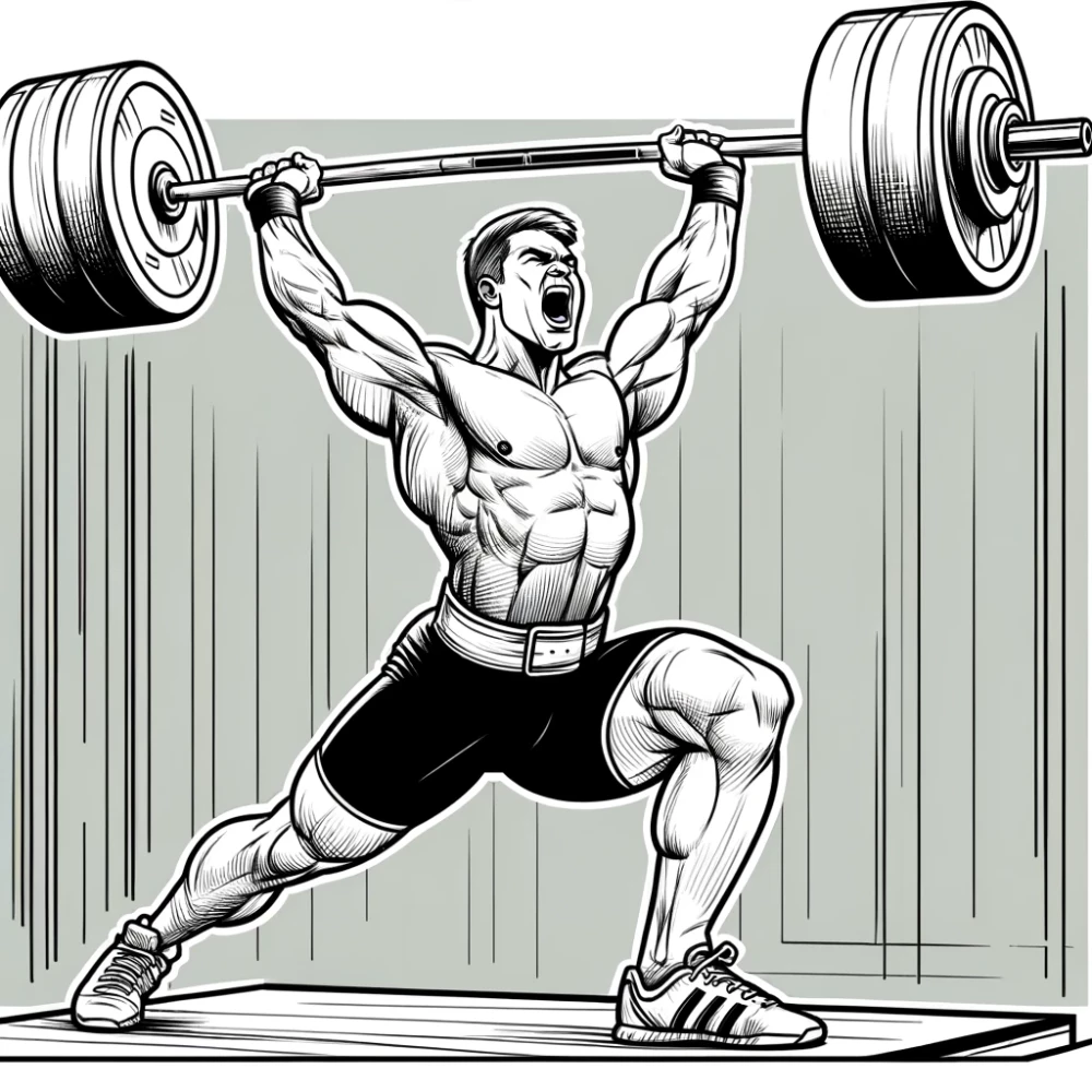 Coloring Page Olympic Weightlifter Color Page For Kids Strength And