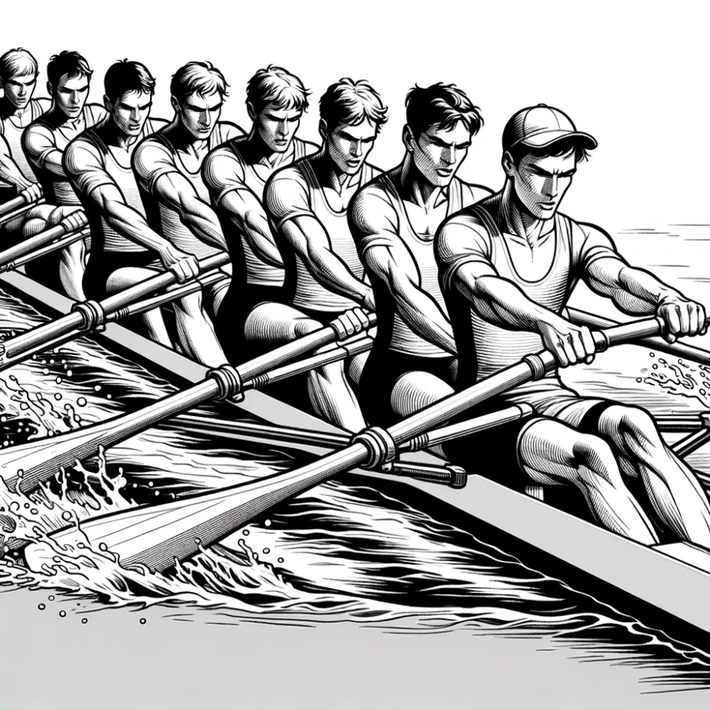 Coloring Page: Olympic Rowing Team - Free Color Page for Kids