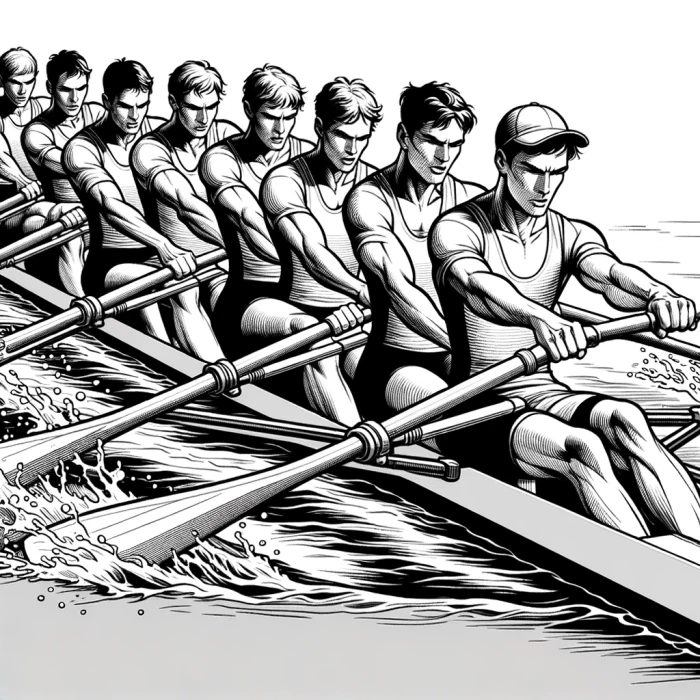 Coloring Page: Olympic Rowing Team - Free Color Page for Kids