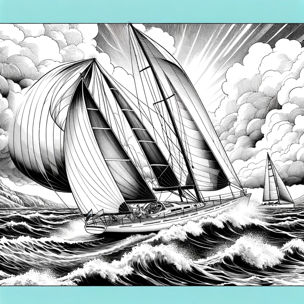 Coloring Page: Sailing Ship Color Page for Kids - Creative Marine Adventure