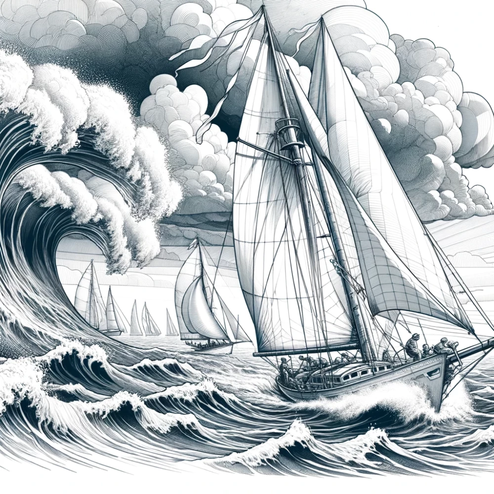Coloring Page: Adventurous Sailboat Color Page for Kids - High Seas ...