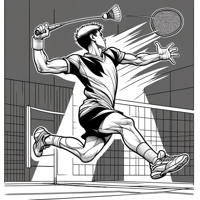 Coloring Page: Exciting Badminton Color Page for Kids - Olympic Games ...