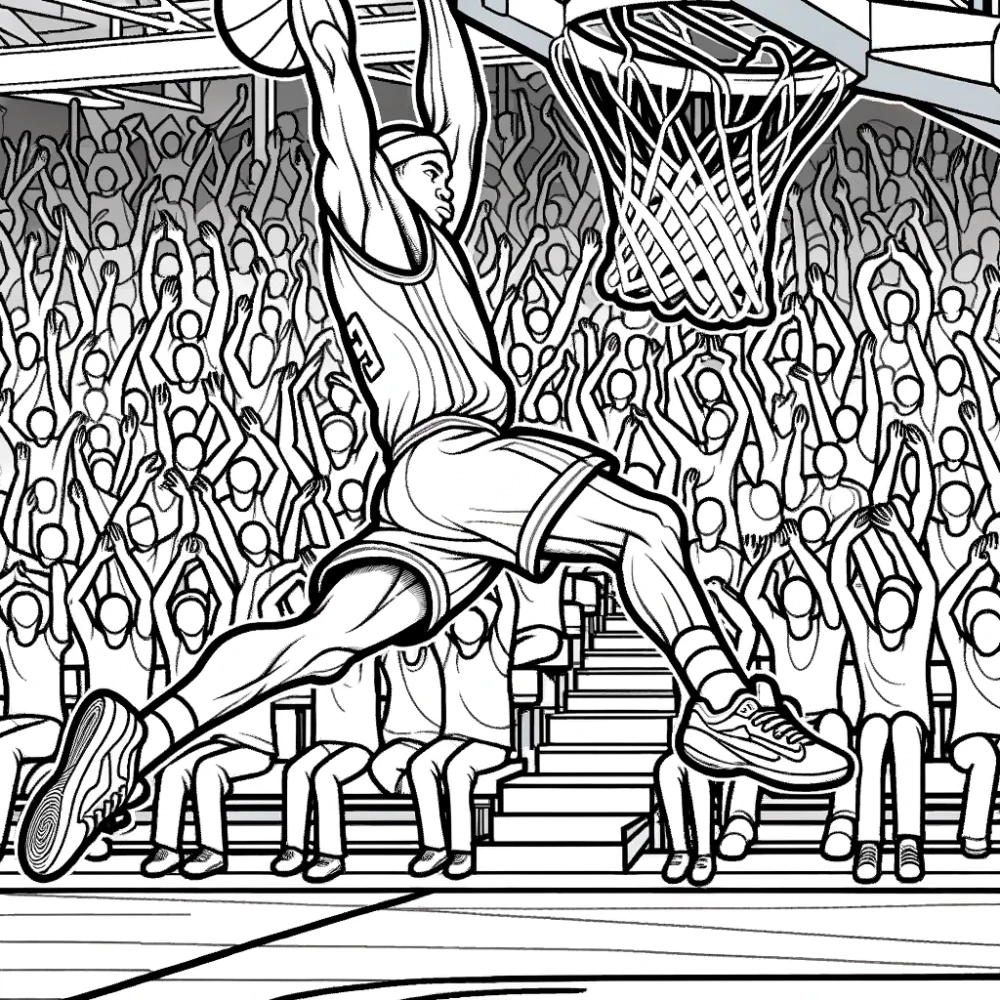 Coloring Page: Olympic Basketball Color Page for Kids | Creative Slam ...