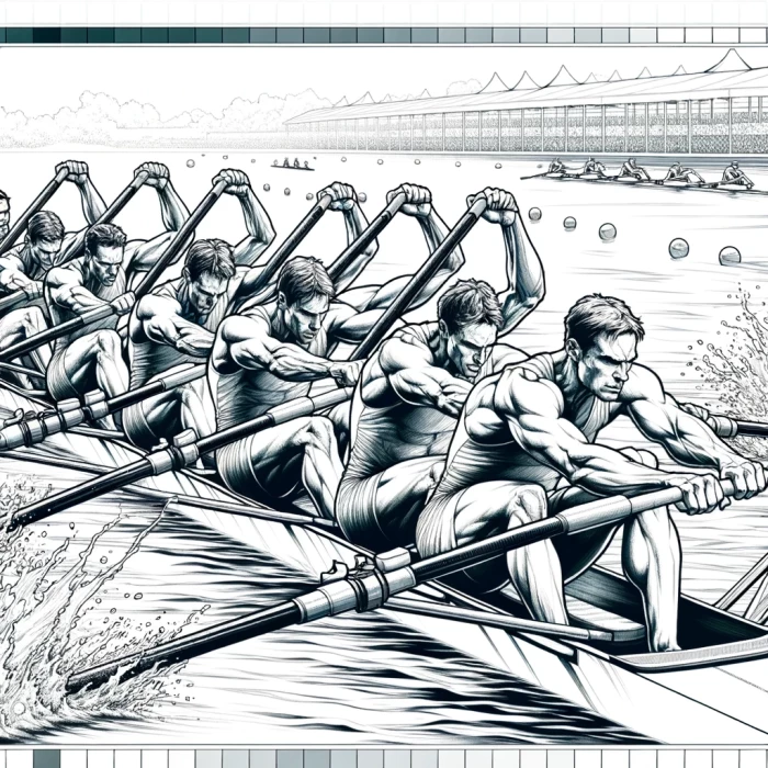 Coloring Page: Olympic Rowing Team - Color Page for Kids