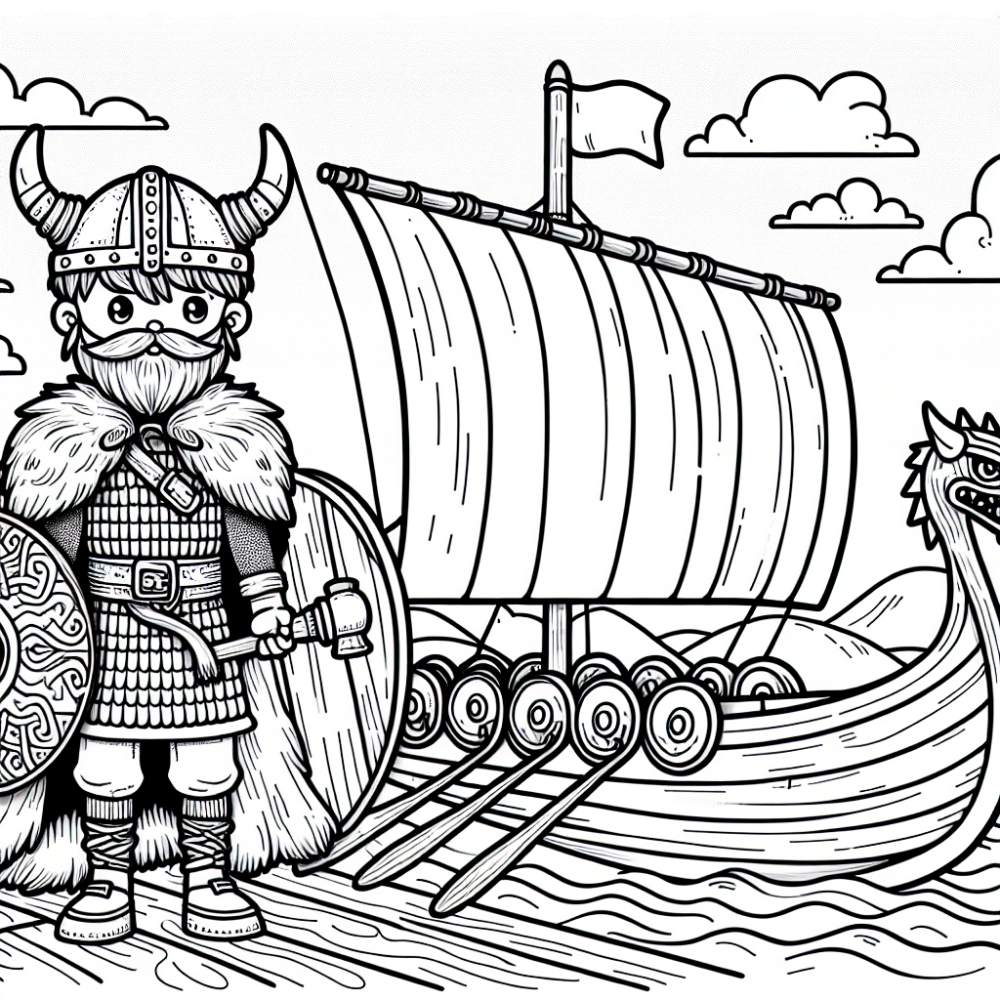 Free viking coloring page Color Book - 12 Coloring Pages - Engaging ...