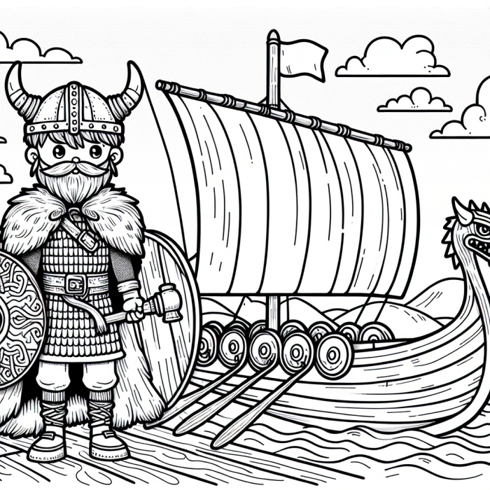 Free viking coloring page Color Book - 12 Coloring Pages - Engaging ...