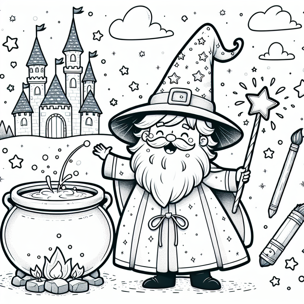 Free wizard coloring page Color Book - 12 Coloring Pages - Explore Our ...