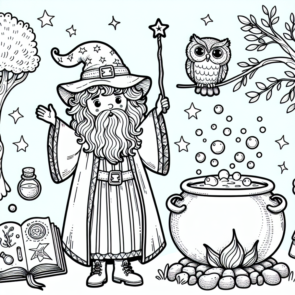 Free wizard coloring page Color Book - 12 Coloring Pages - Explore Our ...