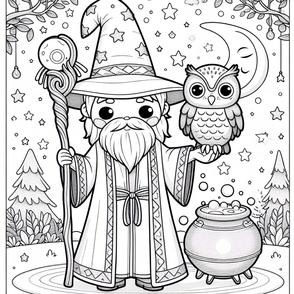 Free wizard coloring page Color Book - 12 Coloring Pages - Explore Our ...