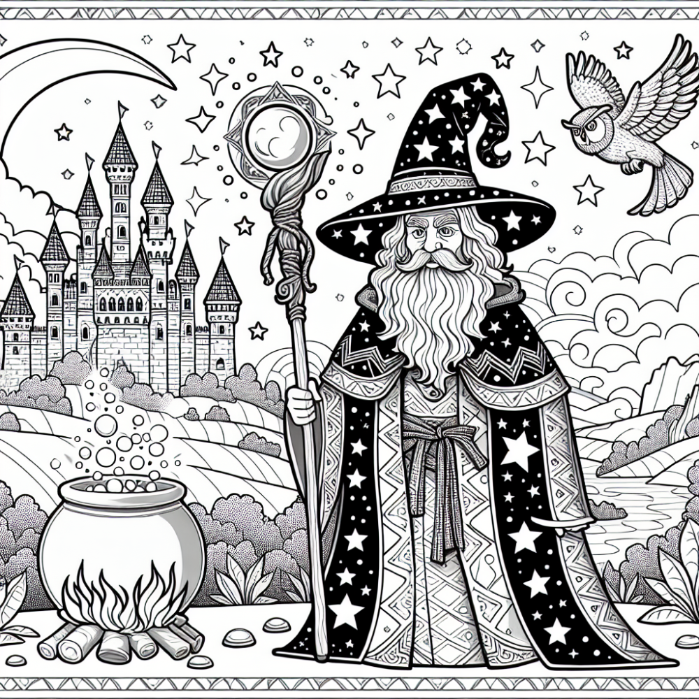 Free wizard coloring page Color Book - 12 Coloring Pages - Explore Our ...