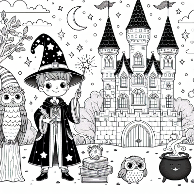 Free wizard coloring page Color Book - 12 Coloring Pages - Explore Our ...
